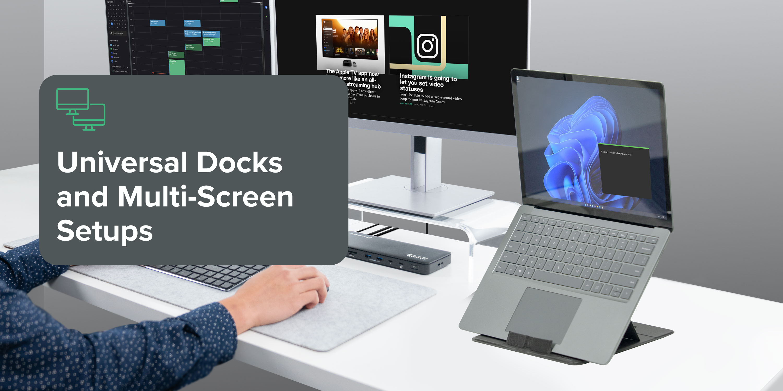 Boosting Productivity with Universal Docks and Multi-Screen Setups ~ Plugable Technologies